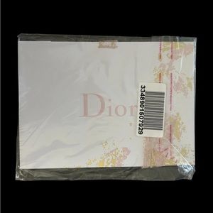 Dior | Party Supplies | Dior Paper Gift Bag White Gold Pink Logo Ribbon ...